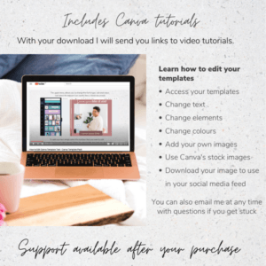 Pink Rose Canva Template Bundle - Girl in Motion