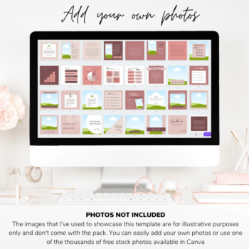 Pink Rose Canva Template Bundle - Girl in Motion